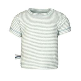 OrganicEra - T-Shirt DAMLA gestreift in mint melange, Gr.74/80