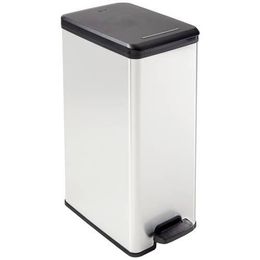 curver DECO Bin 240640 Mülleimer 40 l (B x H x T) 250 x 610 x 420 mm Silber, Schwarz 1 St.