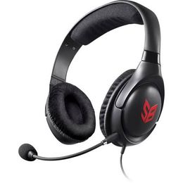 Creative Sound Blaster Blaze Gaming Over Ear Headset kabelgebunden Stereo Schwarz, Rot Mikrofon-Rauschunterdrückung Lautstärkeregelung, Mikrofon-Stummschaltung