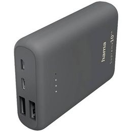 Hama Supreme 10HD Powerbank 10000 mAh LiPo USB-A, USB-C® Dunkelgrau