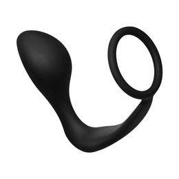 EIS Analplug mit Hodenring, Silikon, 8 cm