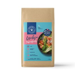 Pets Deli Trockenfutter Superfood Lachs mit Dill, Spinat, Fenchel, Spargel & Tomate für Hunde - 2kg