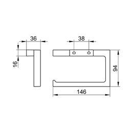 KEUCO Toilettenpapierh.Edition 11 11162, offene Form, verchromt 11162010000