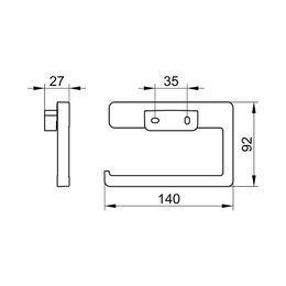 KEUCO Toilettenpapierhalter Col. Moll 12762 offene Form, verchromt 12762010000