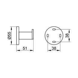 KEUCO Handtuchhaken Plan 14914, schwarz 14914370000