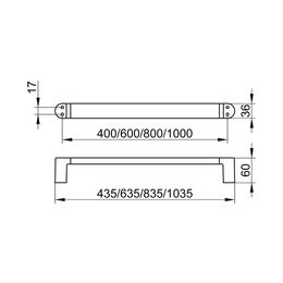 KEUCO Badetuchhalter Elegance 11601, verchromt, 600 mm 11601010600