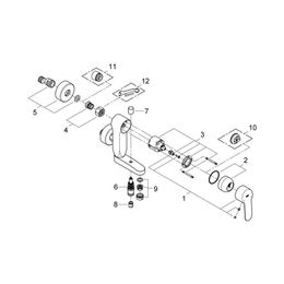 Grohe Eurostyle Cosmopolitan Vertica-Einhand-Wannenbatterie 1/2" chrom 23301000 23301000