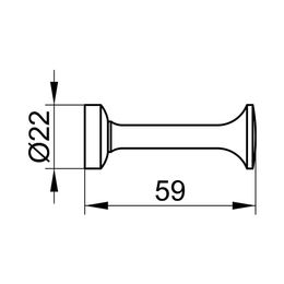 KEUCO Handtuchhaken Elegance 11615, verchromt, 59 mm 11615010000