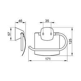 KEUCO Toilettenpapierhalter City.2 02760, mit Deckel, verchromt 02760010000