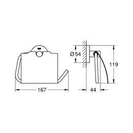 Grohe Essentials WC-Papierhalter chrom 40367001 40367001