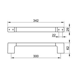 KEUCO Haltegriff Collection Moll 12707, 300 mm, verchromt 12707010000