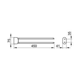 KEUCO Handtuchhalter Elegance 11618, verchromt, 450 mm 11618010000