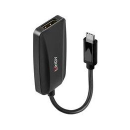 Lindy USB Konverter, USB-C Stecker > DisplayPort Buchse schwarz, 13cm, 8K 60Hz