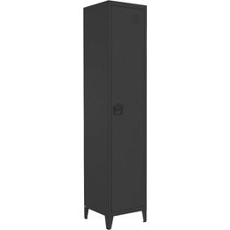 Andas Hochschrank Jensjorg Hochschrank aus Metall, 2 x Einlegeböden hinter der Tür, Höhe 180 cm, schwarz