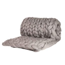 adorist Tagesdecke, Wolldecke Cosima Chunky Knit small 80x130cm, hellgrau