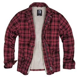 bw-online-shop Classic Sherpa Hemdjacke (Sale) rot/schwarz, Gr&ouml;&szlig;e L