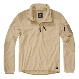 Brandit Fleece Troyer Ripstop camel, Gr&ouml;&szlig;e M