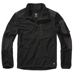 Brandit Fleece Troyer Ripstop schwarz, Gr&ouml;&szlig;e 5XL