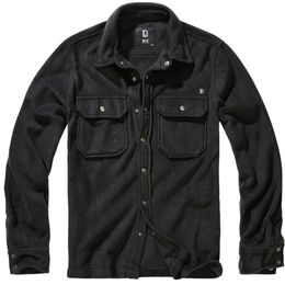 Brandit Fleece Shirt Jeff schwarz, Gr&ouml;&szlig;e L