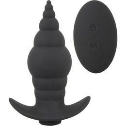 Black Velvets Analplug „Bulbous butt plug“, 9 Vibrationsmodi per kabelloser Fernbedienung