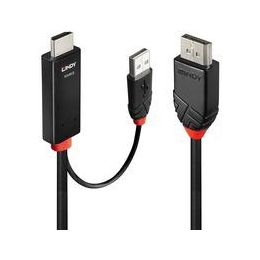 Lindy Adapterkabel HDMI > DisplayPort schwarz/rot, 3 Meter