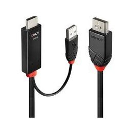Lindy Adapterkabel HDMI > DisplayPort schwarz/rot, 1 Meter