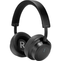 Lindy LH900XW Over Ear Kopfhörer Bluetooth®, kabelgebunden Schwarz Noise Cancelling Headset, Lautstärkeregelung, Schwenkbare Ohrmuscheln