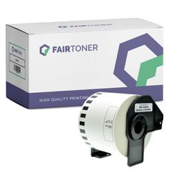 FairToner Kompatibel für Brother P-Touch QL 1100 C (DK-22205) Etikett 1x (62mm x 30.48m) Weiss