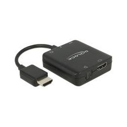 Delock Adapter HDMI Stecker > HDMI + TOSLINK S/PDIF + 3,5mm Klinkenbuchse schwarz, Audio Extractor