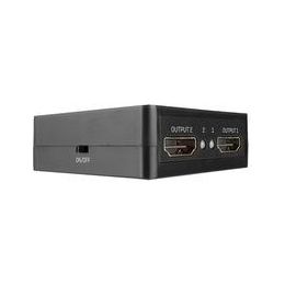 Lindy 2 Port HDMI Splitter 18Gbps, kompakt schwarz