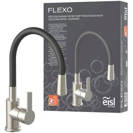 EISL® Eisl Spültischarmatur Flexo energiesparender Cold-Start, wassersparender Eco-Click,360° schwenkbar, schwarz