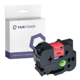 FairToner Kompatibel für Brother P-Touch PT-P 900 Wc (TZE-461) Schriftband 36mm/8m Schwarz auf Rot