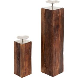 Schneider Kerzenhalter, für Stumpelkerzen, Höhe ca. 50 cm, braun