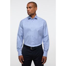 Langarmhemd Eterna "MODERN FIT" Gr. 43, Normalgrößen, blau Herren Hemden Langarm