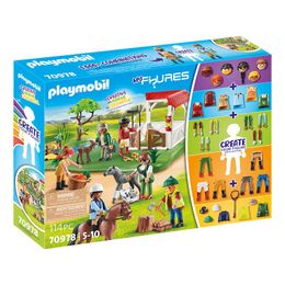 Playmobil 70978 MY FIGURES: HORSE RANCH Spielset, Mehrfarbig