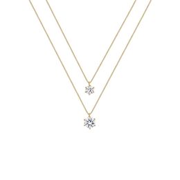 Elli Kette 'Kristall' Damen Größe 45 gold