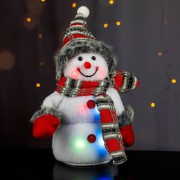 Haushalt-International Haushalt International Schneemann, LED Weihnachtsdeko - 25 cm - Bunt, weiß