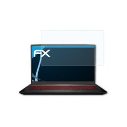 atFoliX Schutzfolie Displayschutz für MSI GF75 Thin, (2 Folien), Ultraklar und hartbeschichtet, weiß