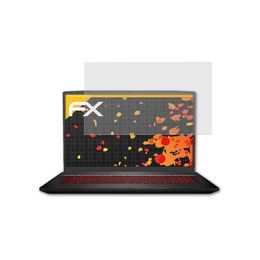 atFoliX Schutzfolie für MSI GF75 Thin, (2 Folien), Entspiegelnd und stoßdämpfend, weiß