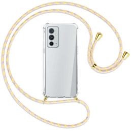 mtb more energy Handykette für OnePlus 9RT 5G (MT2110, 6.62) [G], Umhängehülle mit Band [NC-525-G], beige|gelb|grau, gelb/grau/beige