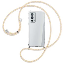 mtb more energy Handykette für OnePlus 9RT 5G (MT2110, 6.62) [S], Umhängehülle mit Band [NC-525-S], beige|gelb|grau, gelb/grau/beige