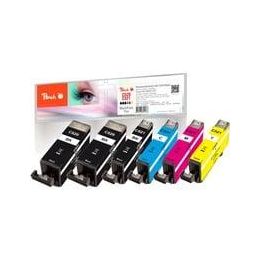 Peach Tinte Spar Pack PI100-247 kompatibel zu Canon PGI-520, CLI-521 (2934B007) Typ: Tintenpatrone Druckfarbe: Schwarz, Gelb, Cyan, Magenta Geeignet für: Canon