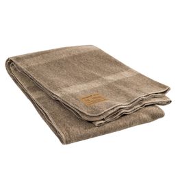 Wolldecke 228 x 150 cm ital. Braun