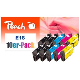 Peach 10er-Pack Tintenpatronen ersetzt Epson No. 18