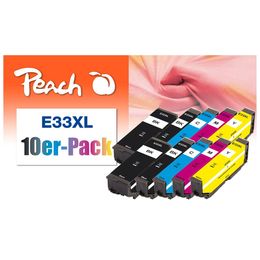 Peach 10er-Pack Tintenpatronen ersetzt Epson T3357, No. 33XL