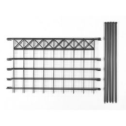 Powertec Garden Zaun-4er Set, ca. 1000 x 600 mm - Grau, 21FS12