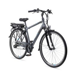 Telefunken Herren Trekking E-Bike XT481 Expedition mit 21-Gang Shimano Kettenschaltung, Anthrazit