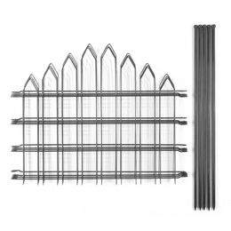 Powertec Garden Zaun-4er Set, ca. 1000 x 800 mm - Grau, 21FS05