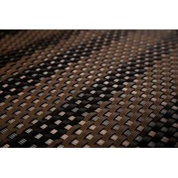 Polyrattan Balkonichtschutz mit Metallösen - Gemischt Braun / Schwarz 0,9m x 5m