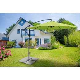 Solax-Sunshine Aluminium-Ampelschirm Ø300cm, Apfelgrün